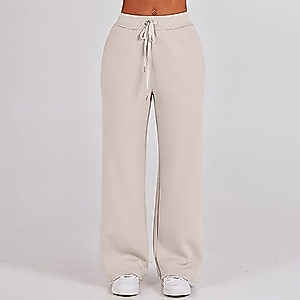 My Recent Orders Placed By Me Sweatshirt and Sweatpants Set Women Women Fashion 2023 Lounge Sets Oversized Sweatshirt Wide Leg Sweatpant Comfort 2 Piece Outfits Sweatsuit Loose Tracksuit H02 Beige