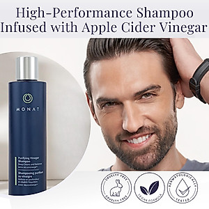 MONAT Purifying Vinegar Shampoo - Gentle High-Performance Apple Cider Vinegar Shampoo & Potent AHA Natural Shampoo Deeply Cleanses, Purifies & Hydrates Hair - Net Wt. 237 ml / 8 fl. oz.