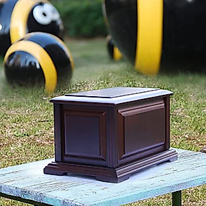 WEVOIRD Handcrafted Large Wooden Funeral Cremation Urn Box for Human Ashes Adult Burial Urns Wood for Men and Women up to 320lbs