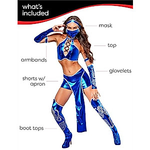 Secret Wishes womens Mortal Kombat Kitana Party Supplies, Blue, Small US