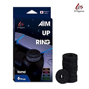 EVOgames Aim Up Ring （Normal Type） Made in Japan FPS Precise operability UP 6 pieces for FPS PS5 PS4 Switch Xbox For PC controller