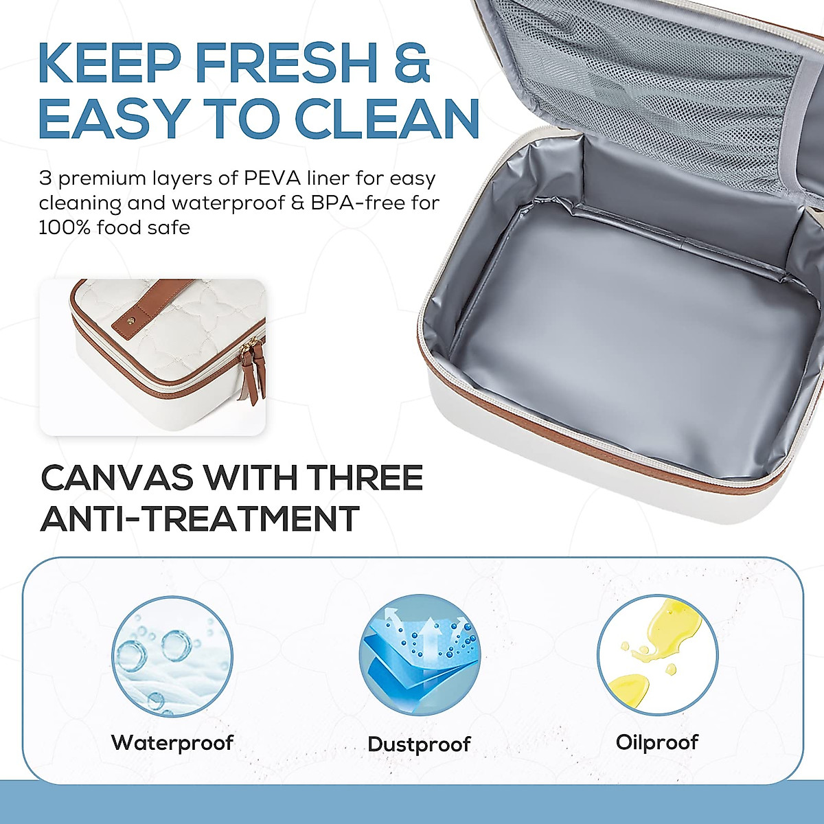 TOURIT Lunch Bag Women Insulated Portable Food Containers Small Lunch Box for Office, Work, Picnic