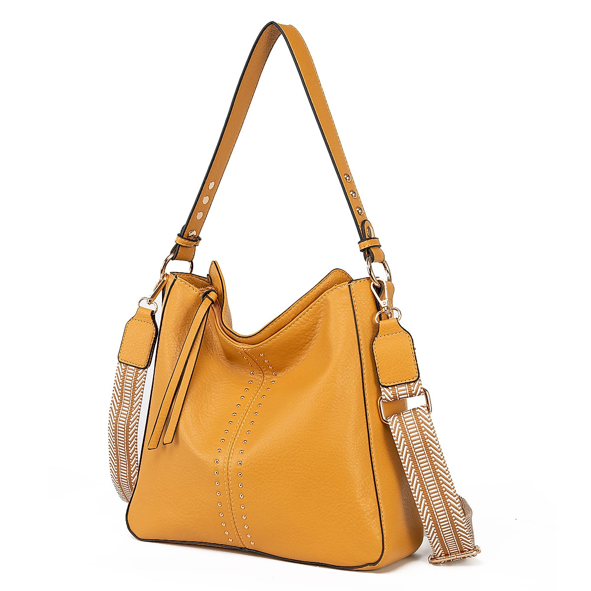 Montana West Hobo Bag for Women Designer Purses and Handbags Tote Shoulder Bags with Guitar Strap,MWC-128A-MSYL