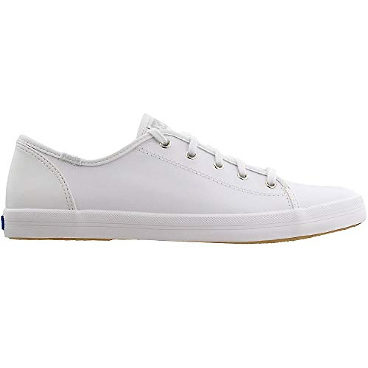 Keds girls Kickstart Sneaker, White Leather, 2 Big Kid US