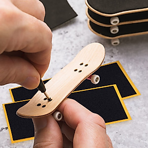 PAGOW 25pcs Fingerboard Foam Grip Tape, Non-Slip Skateboard Foam Tape Stickers, Adhesive Finger Skateboard Tape (0.047inch / 1.2mm Thick) Black