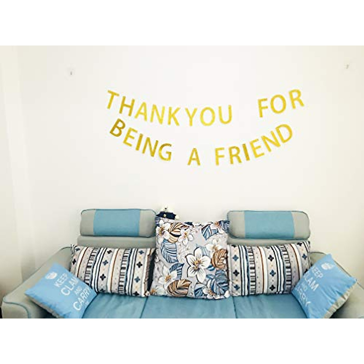YzYbuaego Thank You for Being A Friend Banner, Golden Girls Banner, Thank You Banner, Friend Banner, Thanks Banner