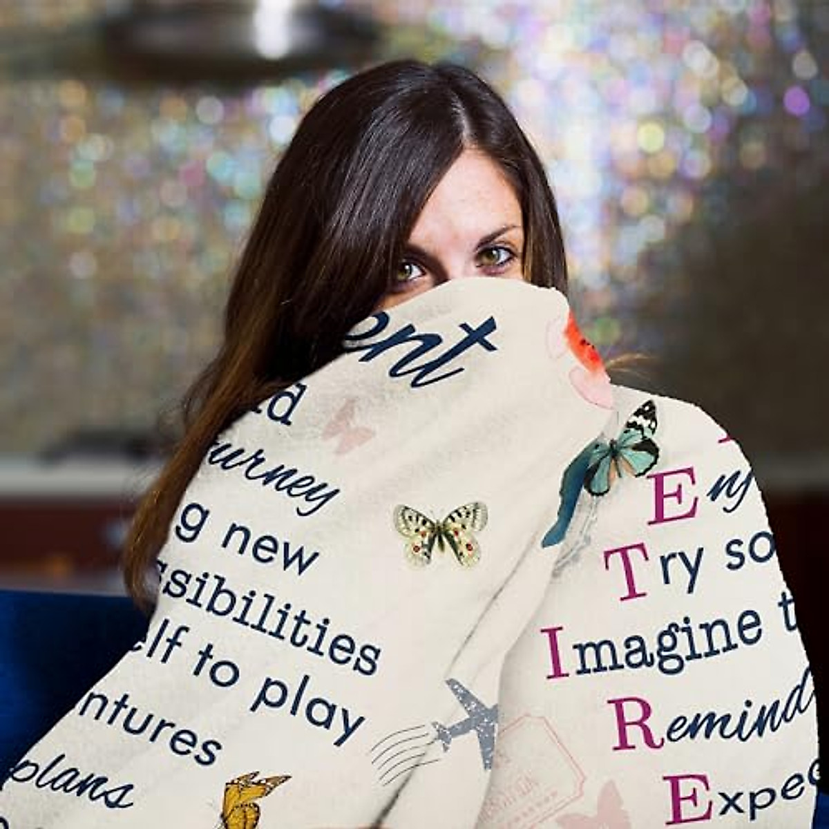 Hcoviv Retirement Gifts for Women Blanket 60"X 50", Funny Female Retirement Party Decorations Gift Ideas - Best Female Retirement Gifts - Unique Going Away Gift for Coworker, Friends Throw Blankets