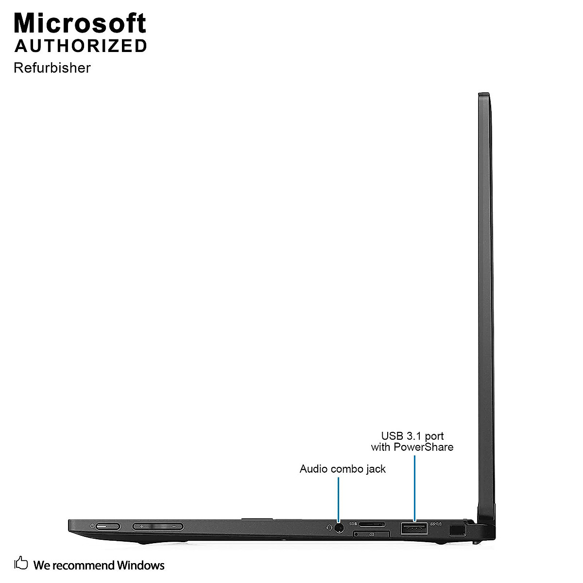 Dell Latitude 5289 12.5 Inch Business Laptop, Intel Core i5-7300U up to 3.5GHz, 8G DDR3, 256G SSD, WiFi, HDMI, Windows 10 Pro 64 Bit Multi-Language Support English/French/Spanish (Renewed)