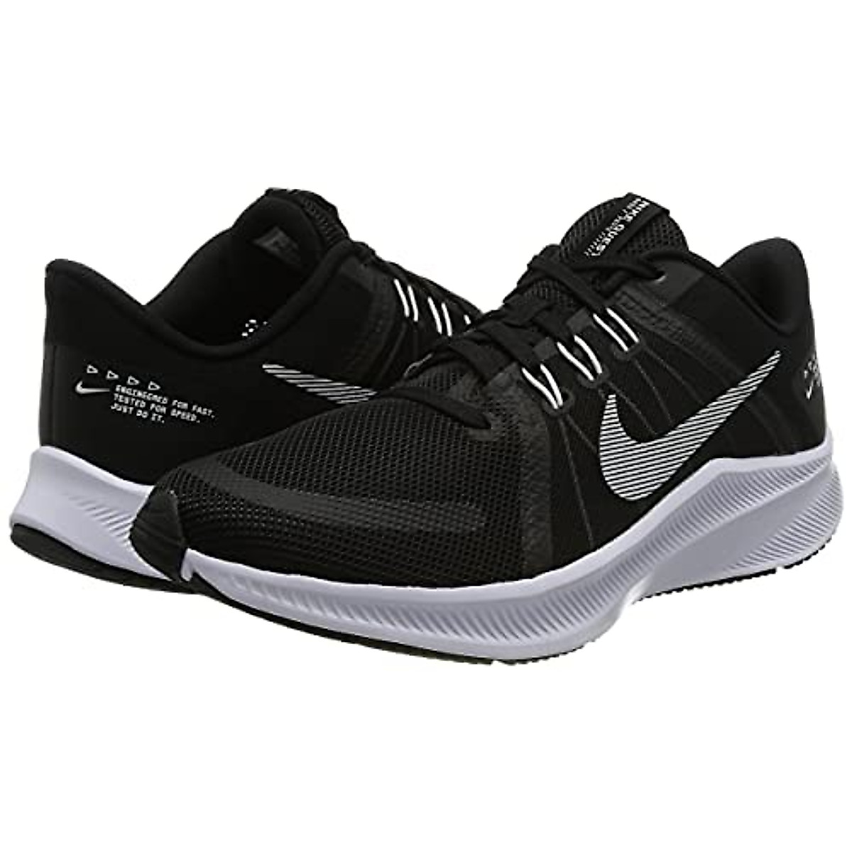 Nike Women's Race Running Shoe, Black White Hyper Pink Dk Smoke Grey, 6