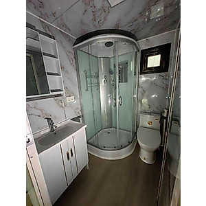 Mahar Traders Expandable Tiny Mobile House to Live in, Foldable Prefabricated Home, casas prefabricadas para Vivir, Fold up House with Restroom, 20FT Floor Plans, Red OR White
