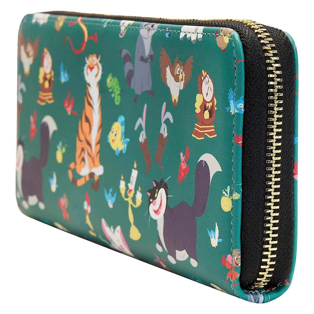 Loungefly Disney Wallet Princess Sidekicks Print Zip Faux Leather Clutch