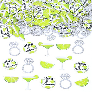 Wonmelody Margs and Matrimony Bachelorette Confetti Decor Margarita Table Confetti Decor Margarita Bachelorette Party Decor Mexican Bachelorette Party Favors for Mardi Gras Fiesta Bridal Shower