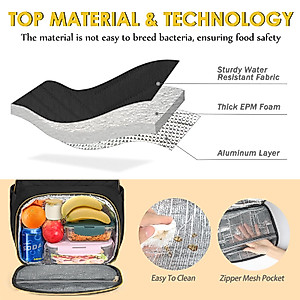 MATEIN Backpack Purse for Women, 15.6 Inch Convertible Leather Laptop Backpack with USB Charging Port, Lunch Backpack for Women, Water Resistant Insulated Cooler Laptop Backpack for Work Pincic