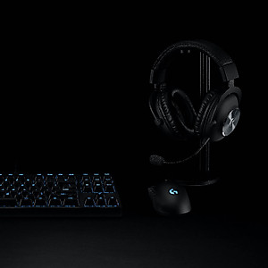 Logitech G PRO X Wireless Lightspeed Gaming Headset, Blue VO!CE Mic Filter Tech, 50 mm PRO-G Drivers, DTS Headphone:X 2.0 Surround Sound, Memory Foam, 20+ Hour Battery Life - Black