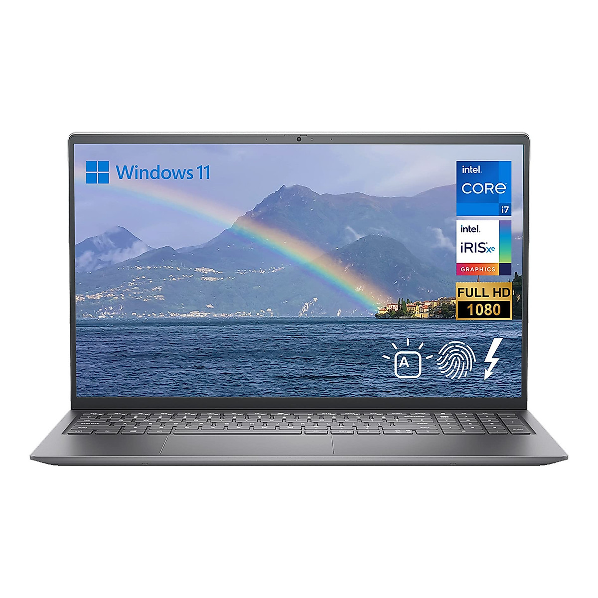 [Win 11 Home] 2021 Newest Dell Inspiron 5510 15.6" FHD Laptop, Intel Core i7-11370H, 16GB RAM, 512GB PCIe SSD, Thunderbolt 4, HDMI, Webcam, Fingerprint Reader, Wi-Fi 6, Backlit Keyboard, Silver