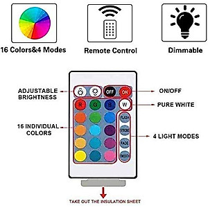 YTDZLTD Optical Illusion 3D Cheerleader Night Light 16 Colors Changing USB Power Remote Control Touch Switch Decor Lamp LED Table Desk Lamp