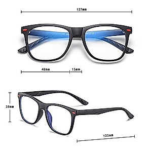 Penbea Kids Blue Light Blocking Glasses - Blue Light Glasses for Kids Girls Boys Age 7-12, Fake Glasses Anti Bluelight Glasses for Kids - Navy