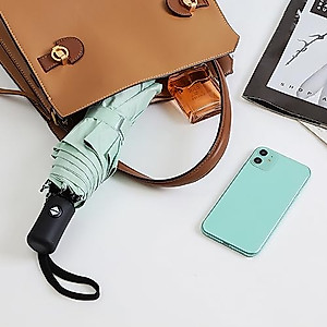 Generic 42 Inch Portable Travel Umbrella - Windproof Umbrella for Rain, Strong and Compact - Ideal for Golf, Backpacking, and On-the-Go Use, Beige