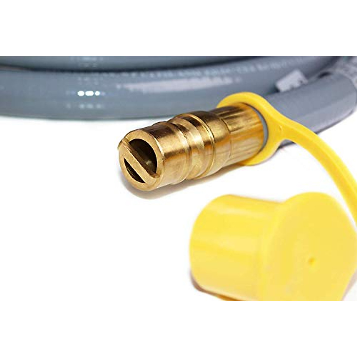 DOZYANT 12 Feet 1/2 inch ID Natural Gas Grill Hose with Quick Connect Fittings Assembly for Low Pressure Appliance -3/8 Female to 1/2 Male Adapter for Outdoor NG/Propane Appliance - CSA Certified