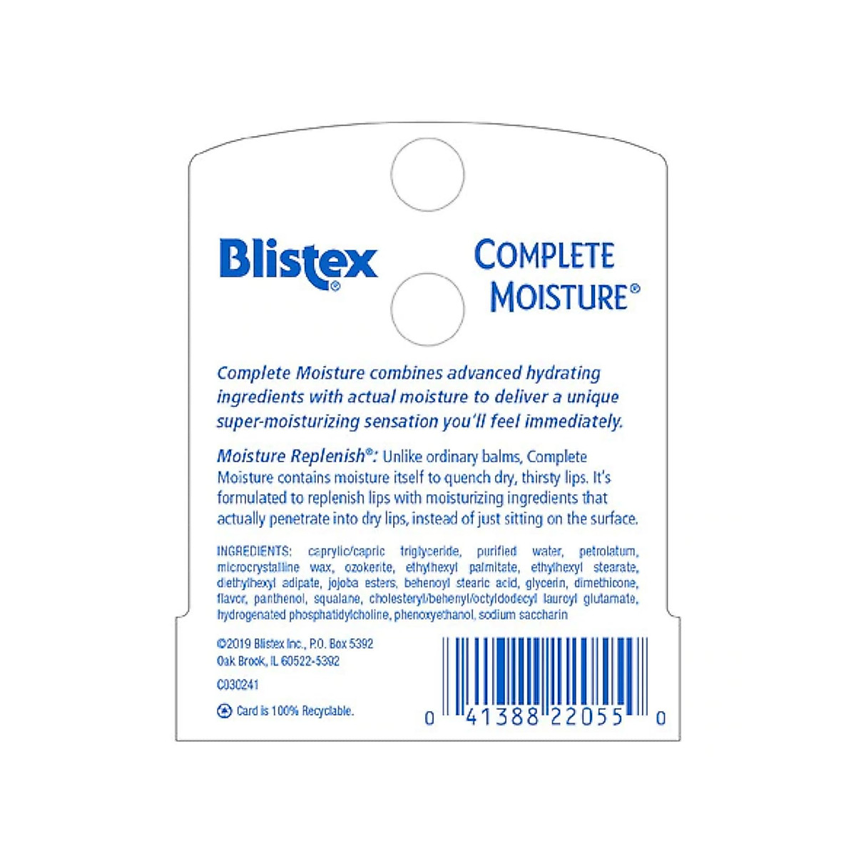 Blistex Complete Moisture Lip Balm, 4 pack