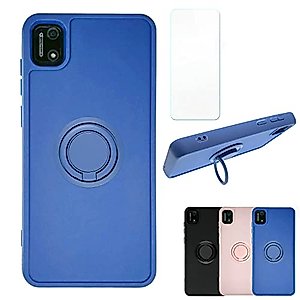 jioeuinly Cloud Stratus C7 Case Compatible with Cloud Mobile Stratus C7 Phone Case Cover [with Tempered Glass Screen Protector][Speaker Transfer Design] Blue
