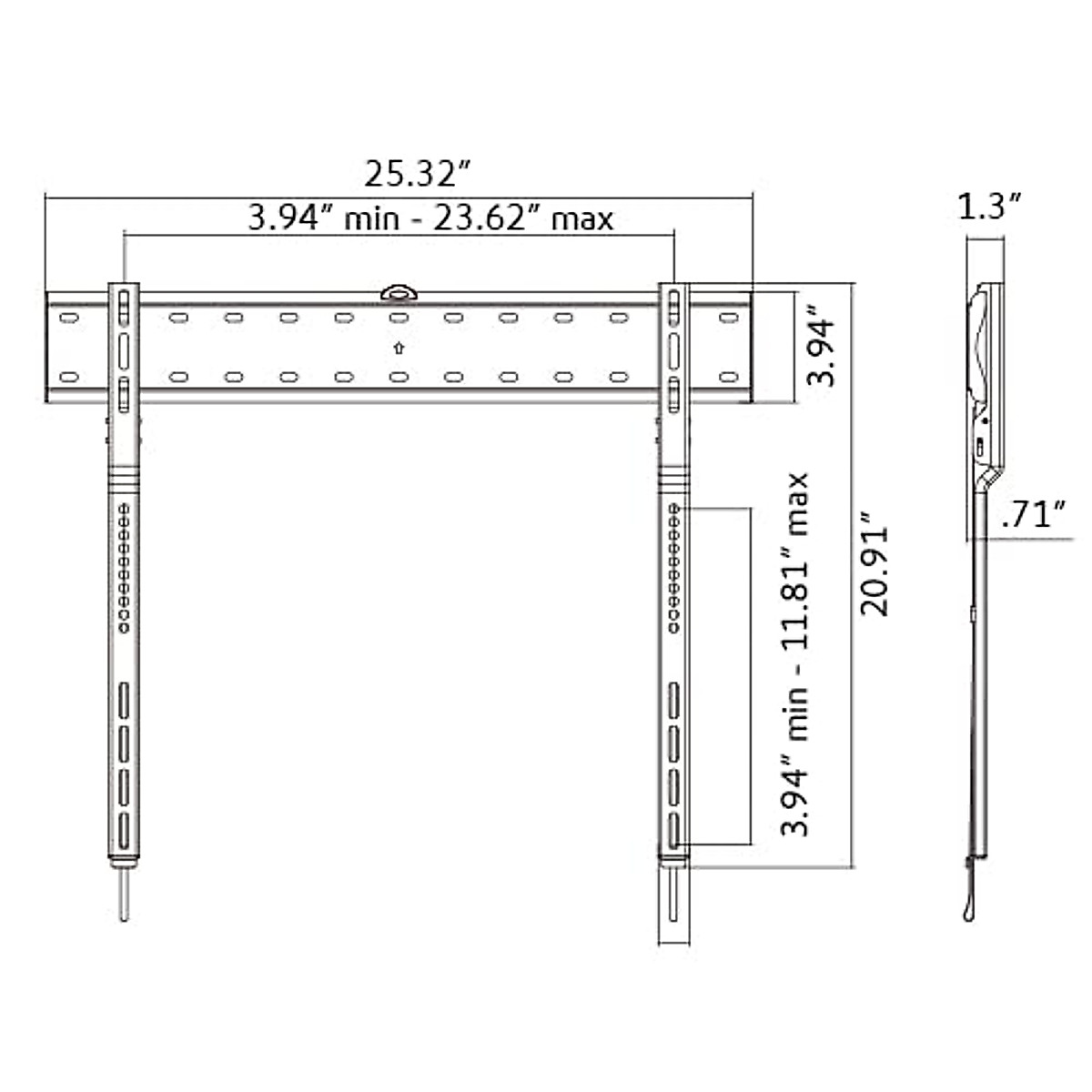 ynVISION.DESIGN Ultra Slim Design TV Wall Mount Bracket for OLED TVs | Compatible with LG and Samsung OLED TVs | 43" - 80" (43"-80", Pack of 1)