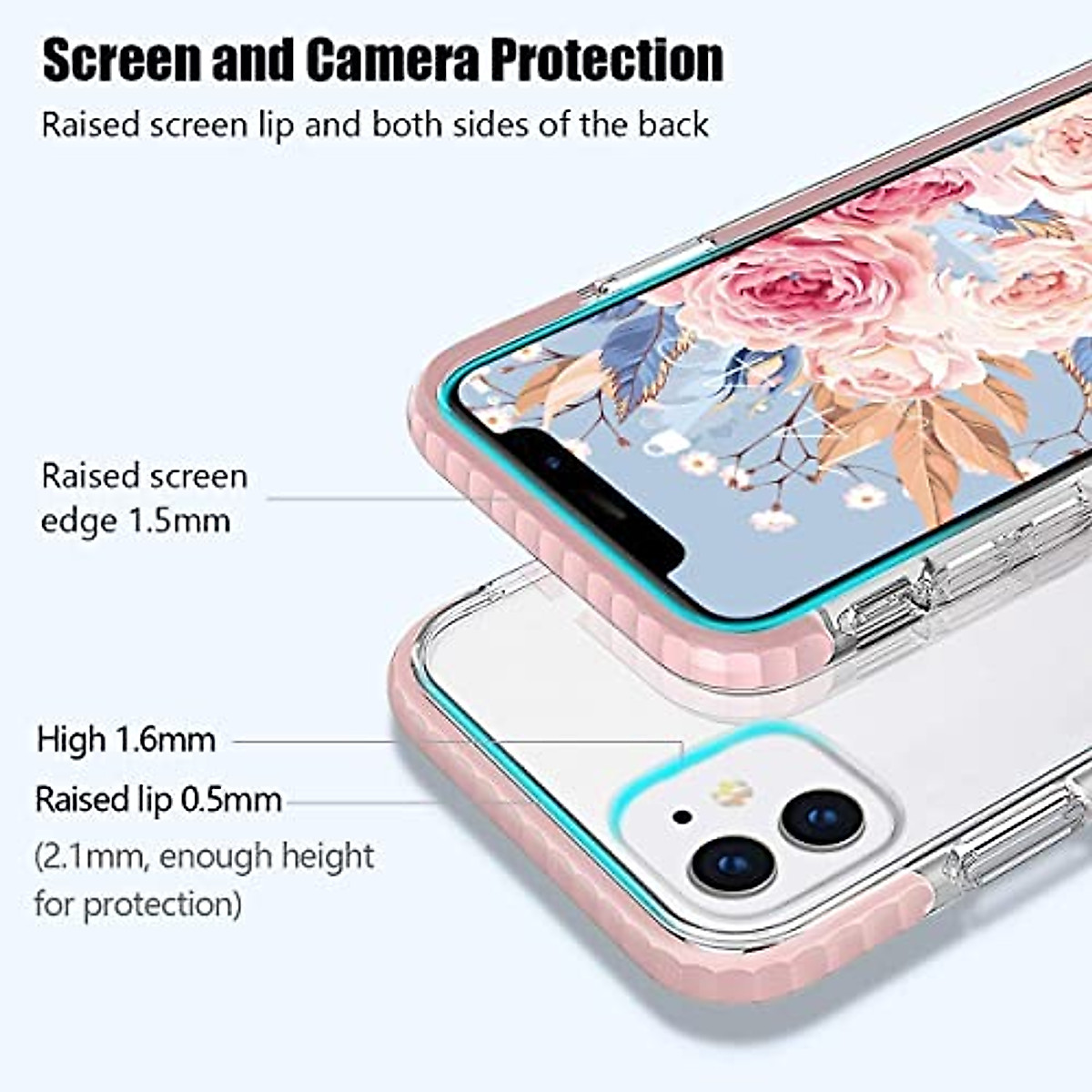 WOWTIFY Custom Phone Case for iPhone 12/iPhone 12 Pro, Personalized Multi-Picture Collage Photo Phone Cases,Customized Phone Cover with 6.1 inch