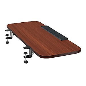 TODDLA Keyboard Tray, Ergonomics Desk Extender Tray, Multi-Angle Adjustable,Table Mount Armrest Shelf, Computer Elbow Arm Support, Computer Elbow Bracket, Desktop Extension Board-Teak||65 * 24cm