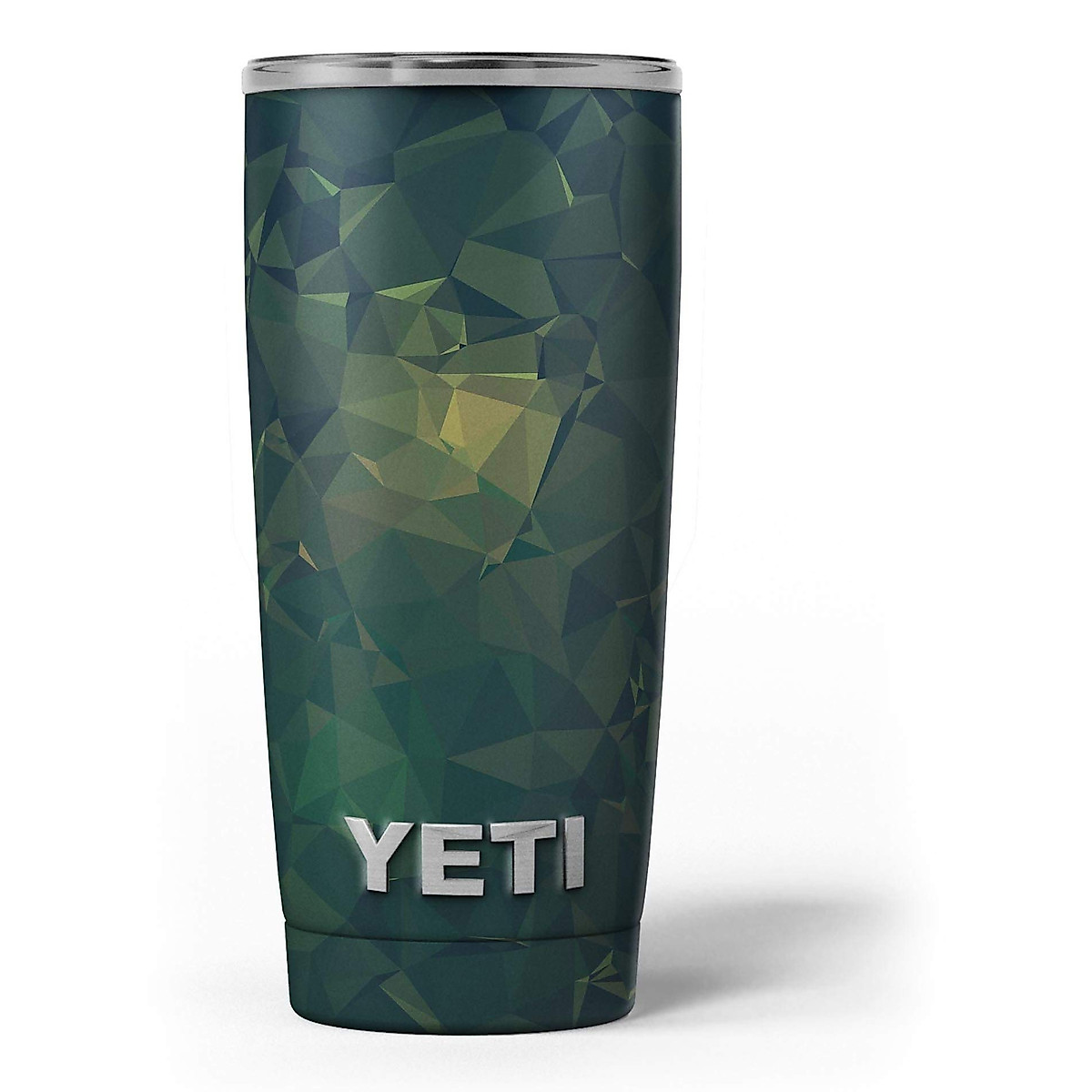 Design Skinz Dark Green Geometric V12 - Skin Decal Vinyl Wrap Kit Compatible with The Yeti Rambler Cooler Tumbler Cups
