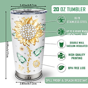 Daughter Gift from Mom/Dad Tumblers 20oz - Gifts for Daughter from Mother/Father Coffee Mug - To My Daughter Cup - Christmas Mothers Day Birthday Gift Ideas for Daughter - Gifts for Adult Daughter