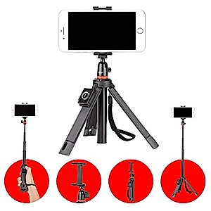 JOBY JB01550-BWW TelePod Mobile Tripod for Smartphone and Camera - Bluetooth Remote, Monopod, Selfie Stick, Vlogging, iPhone, Mirrorless, 360, Action Camera, Lights