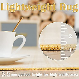 jinchan Runner Rug 2x6 Area Rug Gold Twilight Rug Modern Entryway Rug Accent Rug Indoor Ombre Print Mat Low Pile Rug Contemporary Floor Cover for Kitchen Bedroom Doorway Decor Non Slip