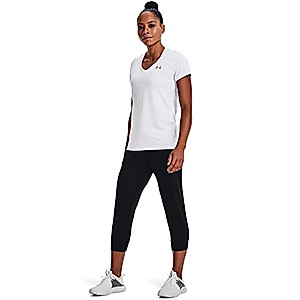 Under Armour Women's HeatGear Armour Capri , Black (001)/Jet Gray , XX-Large