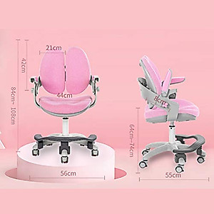 ZLBYB Children's Study Chair Primary School Home Desk Office Adjustable Lift Seat Back Chair Writing Chair Stool