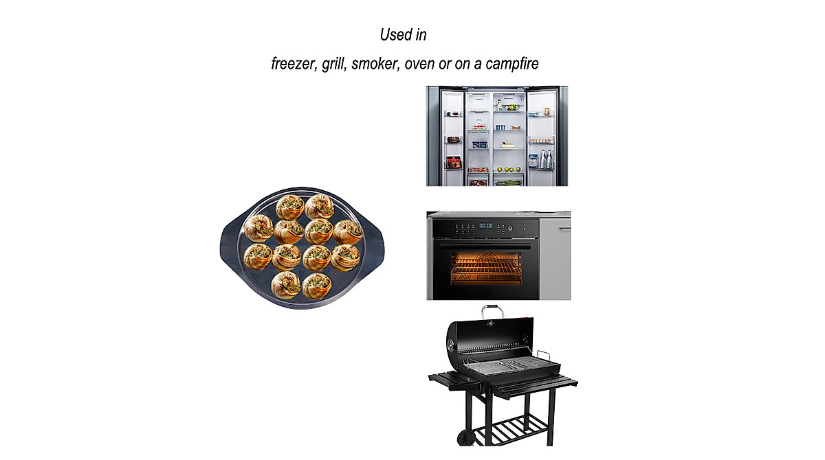 Proshopping 2 PCS Stainless Steel Escargot Plate Set - Durable & Versatile