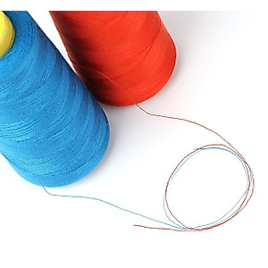 AK Trading 4-Pack White All Purpose Sewing Thread Cones (6000 Yards Each) of High Tensile Polyester Thread Spools for Sewing, Quilting, Serger Machines, Overlock, Merrow & Hand Embroidery