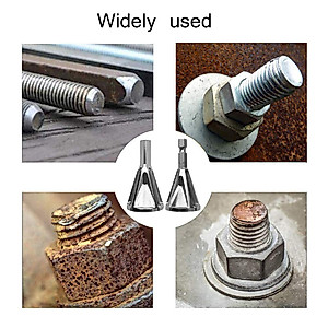 2Pcs Deburring External Chamfer Tool Stainless Steel Deburring Drill Bit Remove Burr Quickly Repairs Damaged Bolts Fits for 8-32 Bolts (Silver)