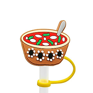 STRAW TOPPER MEXICAN REUSABLE STRAW TIP COVER (SOUP), 2.5CM