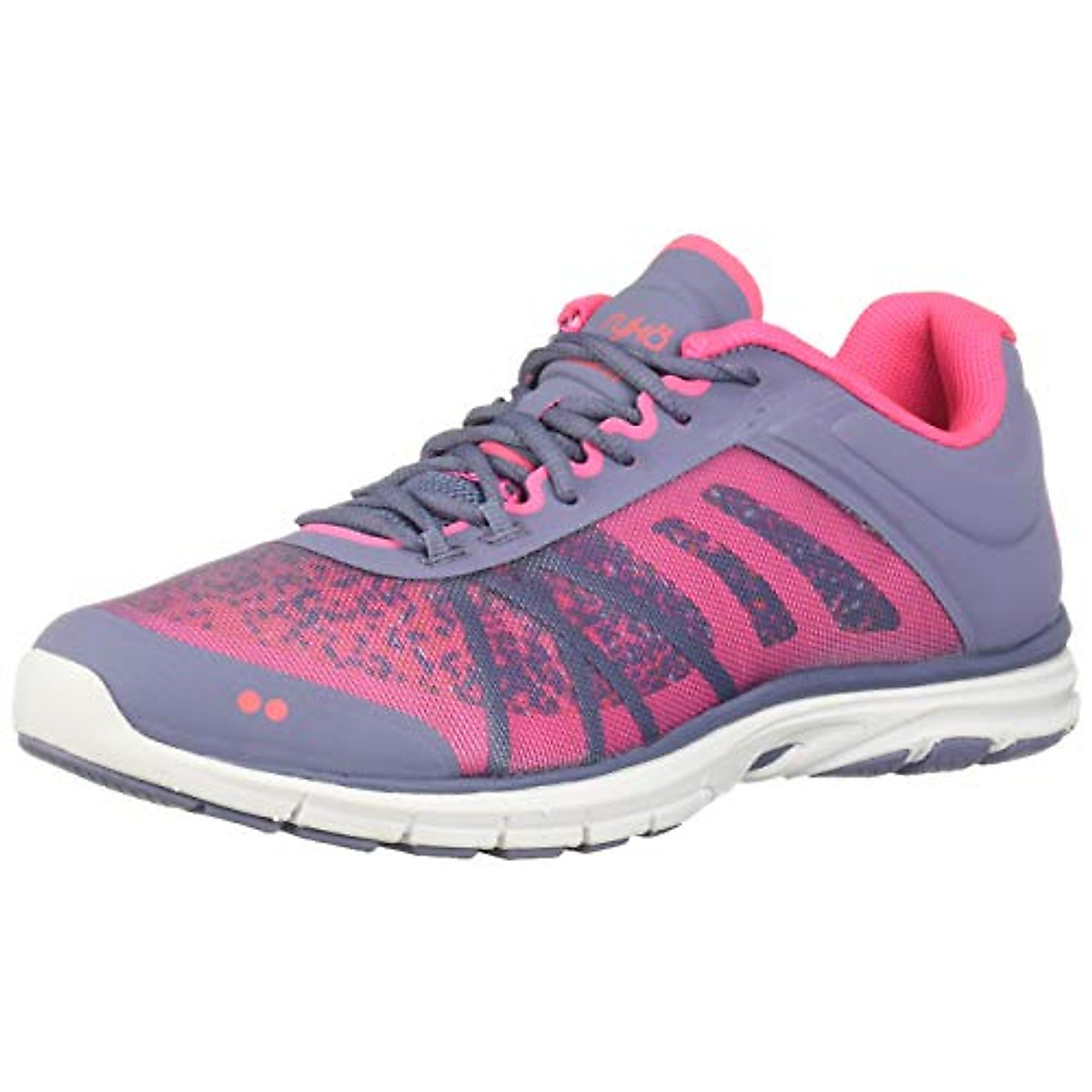 Ryka Women's DYNAMIC 2.5 Athletic Shoe, grey/pink, 8 M US