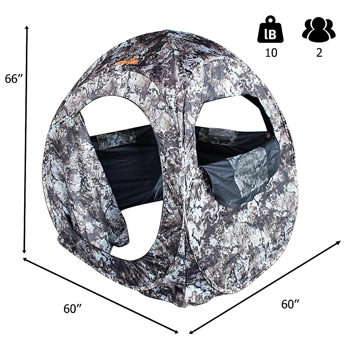 THUNDERBAY 60" x 60" Pop-Up Ground Blind for Deer Turkey Duck Hunting, Bow Hunting, Digital Camo