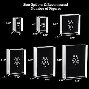 Snclriao 3D Crystal Photo, Custom Gifts for Man Women Him Her Couple, Personalized Picture in Crystal, Customized Laser Etched Glass Cube Gift for Birthday Anniversary Wedding, Rectangle
