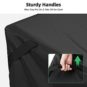 MR.COVER Patio Furniture Covers Waterproof, 3-Seater Outdoor Couch Cover, Fits up to 80W x 38D x 35H inches, with Air Vent and Handles, Black