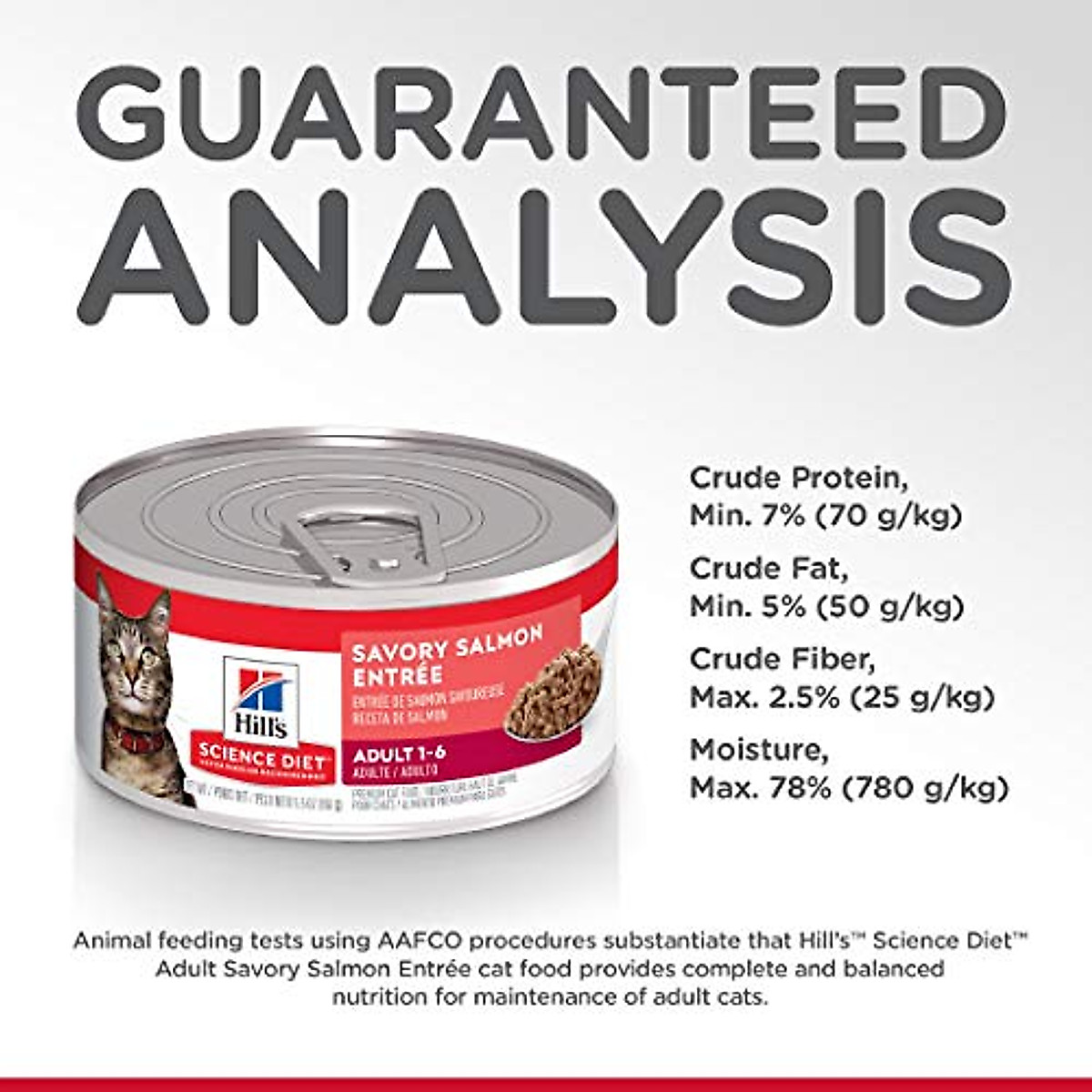 Hill's Science Diet Wet Cat Food, Adult, Savory Salmon Recipe, 5oz Cans, 24 Pack