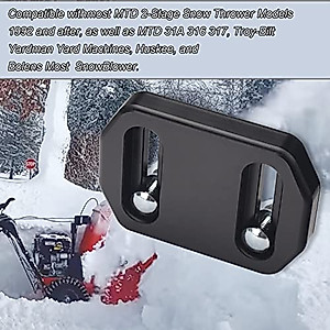 2 Pack Height Adjust Composite Skid Shoe Replaces 784-5580,784-5580-0637 for MTD 2-Stage Snow Thrower Models 1992 and After - with Bolts and Nuts