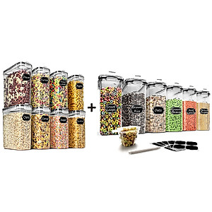 Wildone 8pcs Airtight Storage Containers and 6pcs Cereal Storage Containers