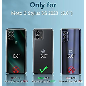 FNTCASE for Moto G Stylus-5G-2023 Case: Military Grade Drop Protection Cell Phone Cover with Kickstand & Slide | Rugged Shockproof Protective Bumper Textured | Heavy Duty Protector(Orange)