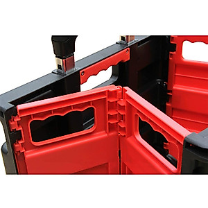 YGCBL Multifunction Portable Hand Trucks,Trolleyshopping Trolley Foldable Aluminum Alloy Engineering Plastic Red Pu Wheel Lightweight High Capacity, 20 Kg Load,B