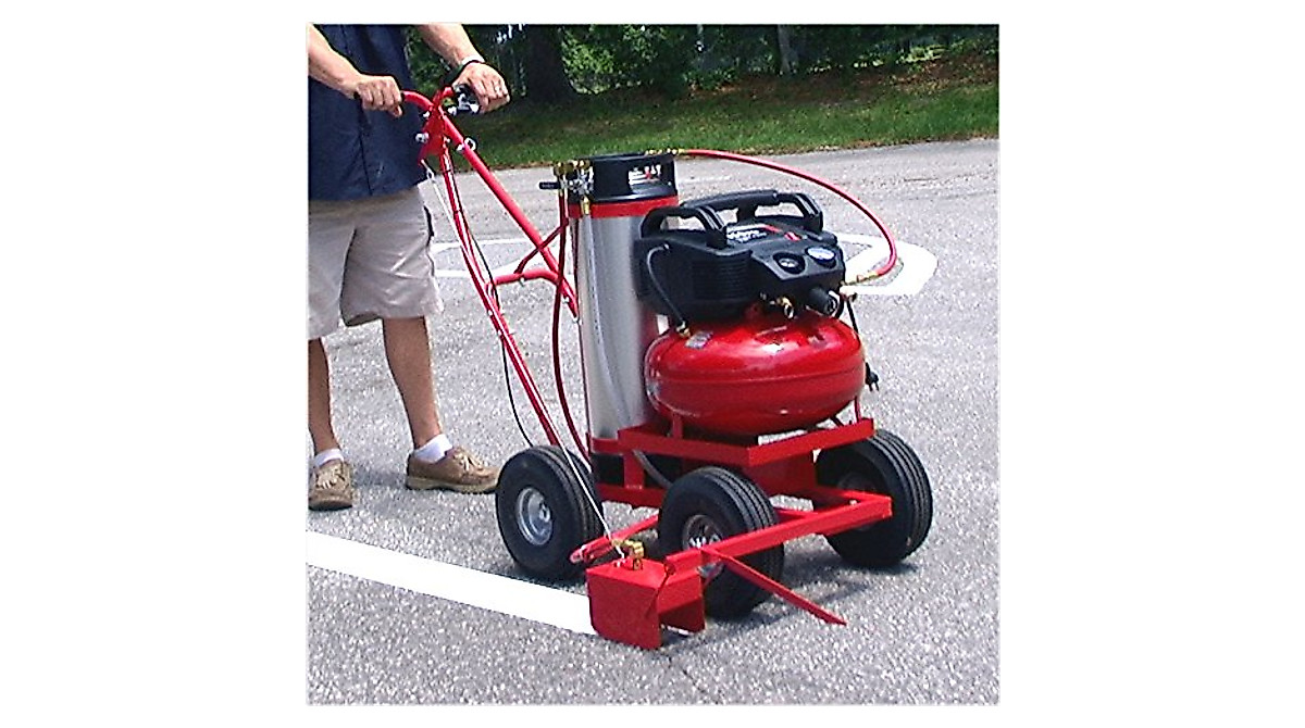 Parking Lot Paint Line Striping Machine with Electric Compressor