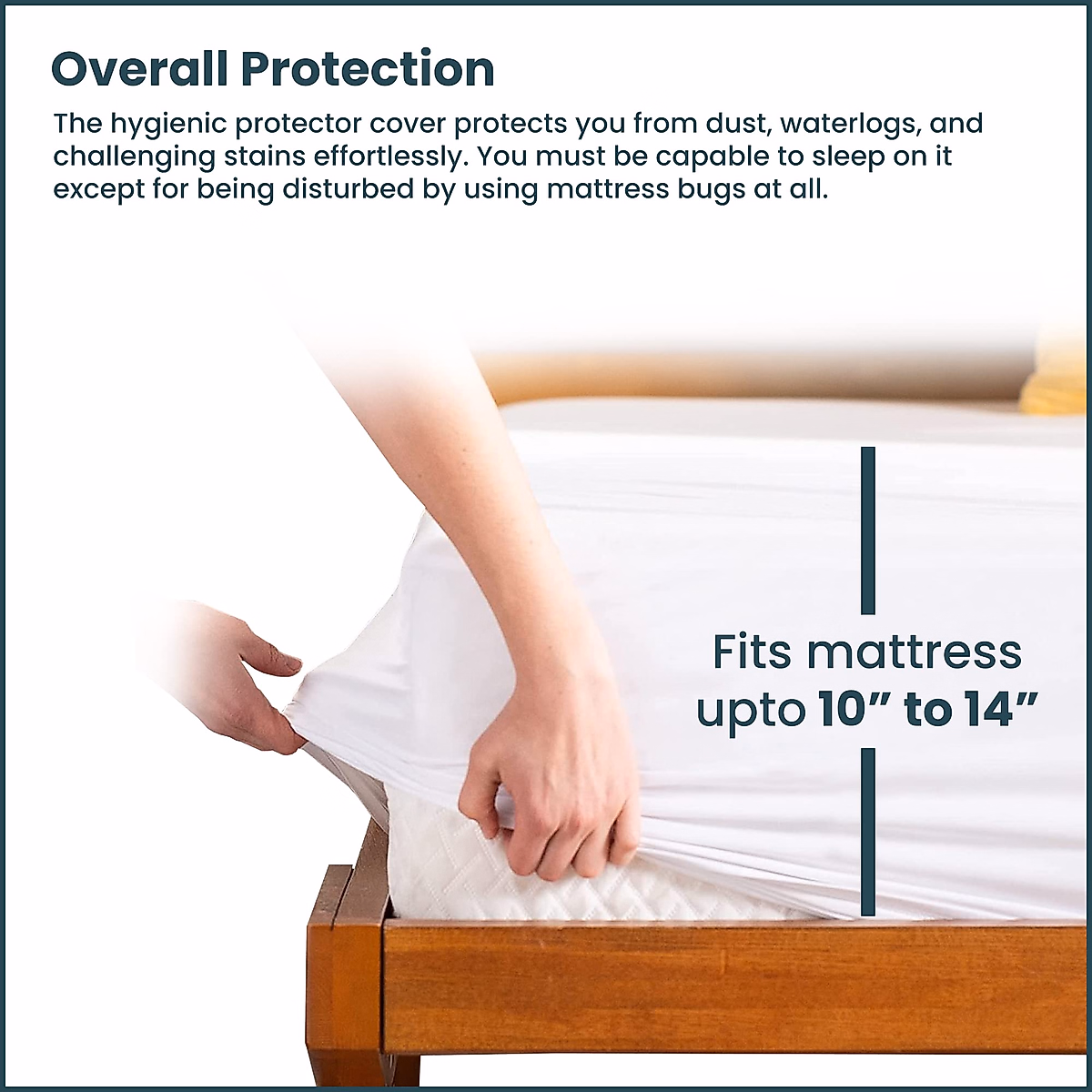 Spring Sleep, Ultra Soft-Premium Zippered Mattress Protector Cover, Water Proof, Breathable and noiseless, Fits Mattress 10 to 14-Inch, Twin, White