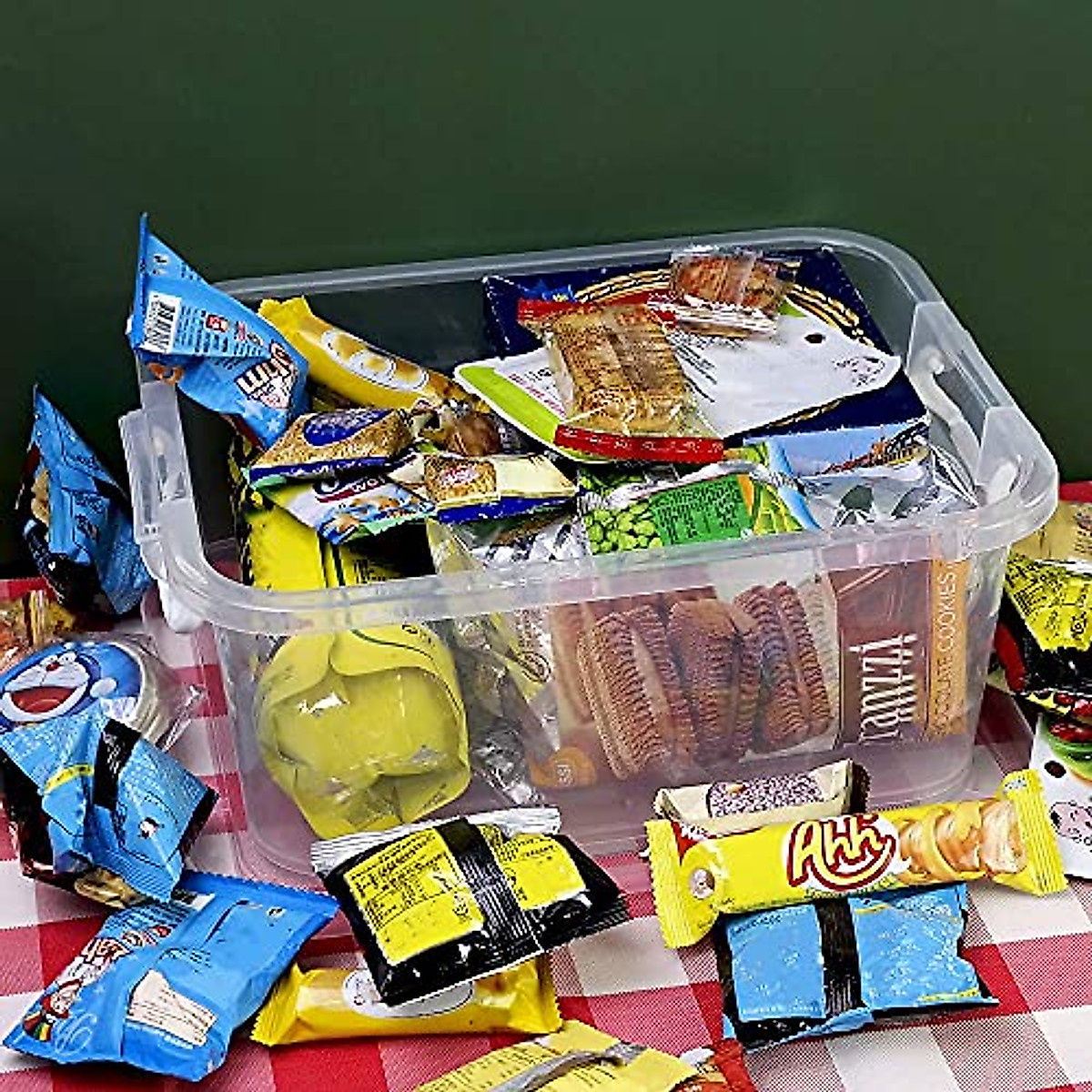 Sandmovie 8 Quart Plastic Storage Boxes with Lids and Handles, 2 Packs